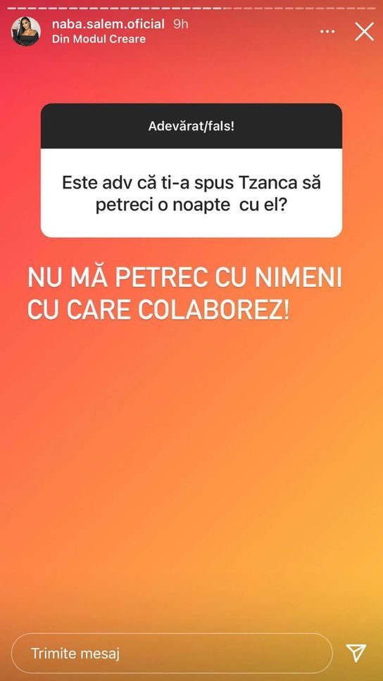 Naba Salem, o noapte impreună cu Tzanca Uraganul?! Răspunsul ferm dat ...