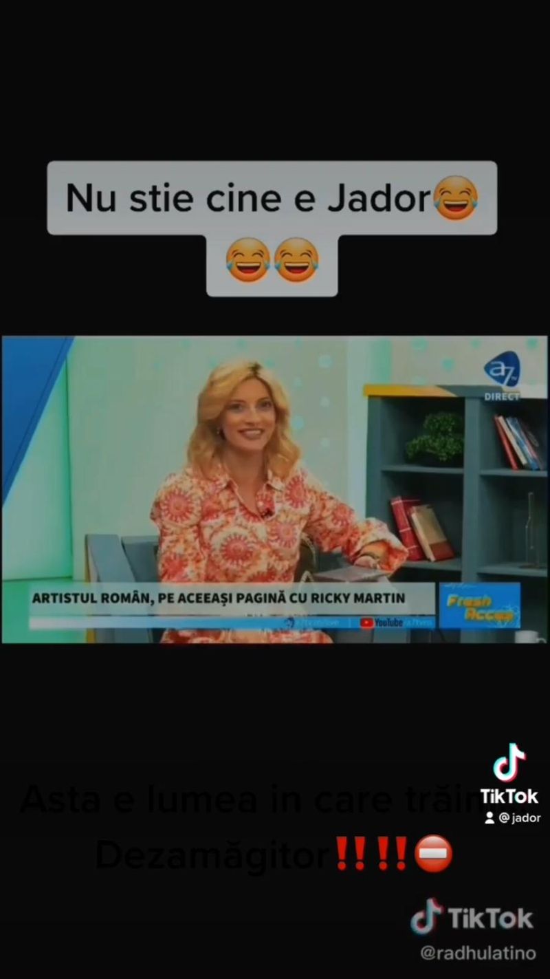 Jador, supărat foc după ce o prezentatoare TV ar fi râs de el în timpul ...