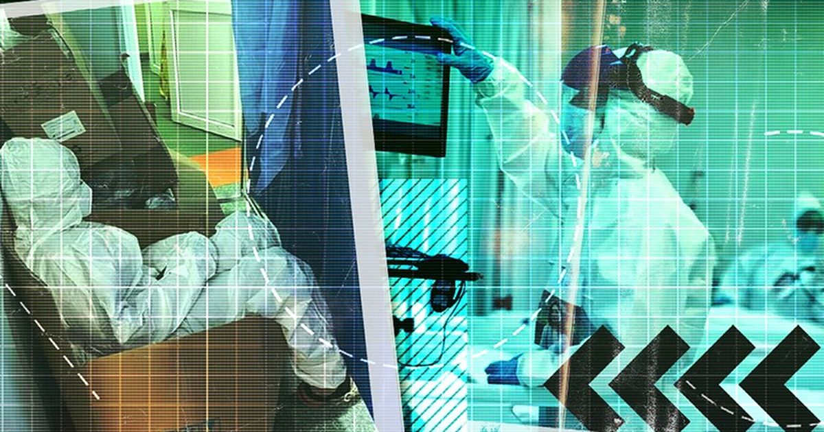 Realitatea din spitalele COVID! O asistentă se odihnește într-o cutie ...