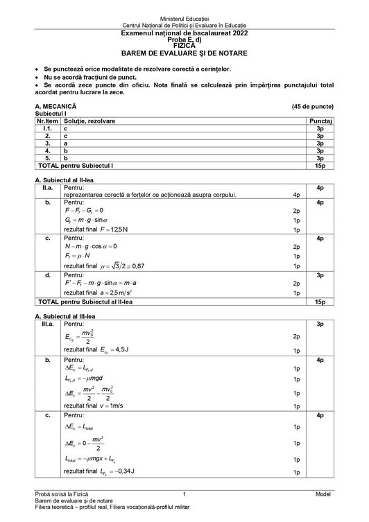 Simulare BAC 2022 proba la alegere. Edu.ro a publicat modele de subiecte la Fizică, Chimie ...