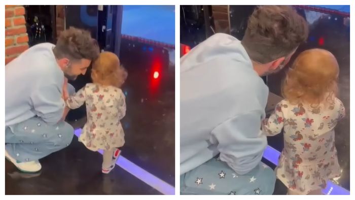 Smiley și fiica lui, prima apariție împreună pe platourile de filmare ...