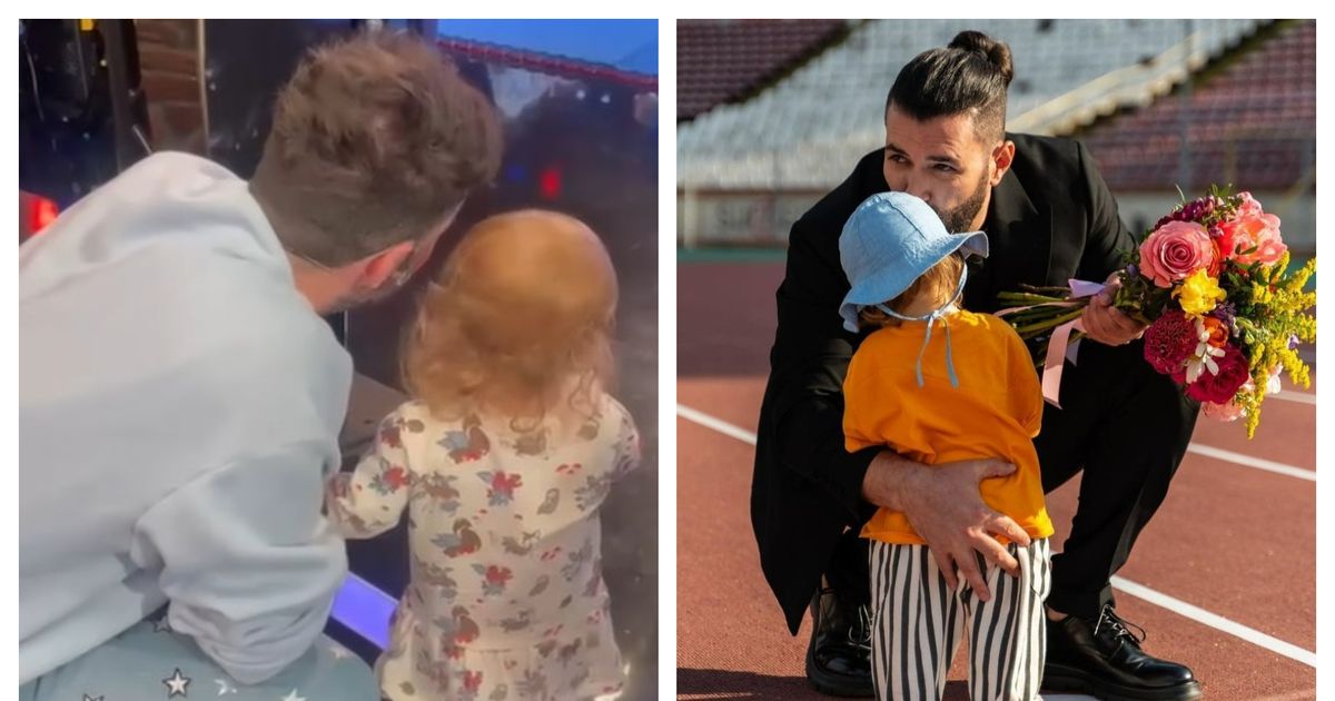 Smiley și fiica lui, prima apariție împreună pe platourile de filmare ...