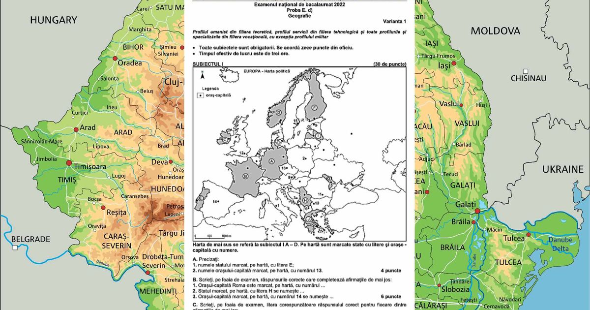 SUBIECTE Geografie BAC 2023. Ministerul Educației a publicat subiectele ...