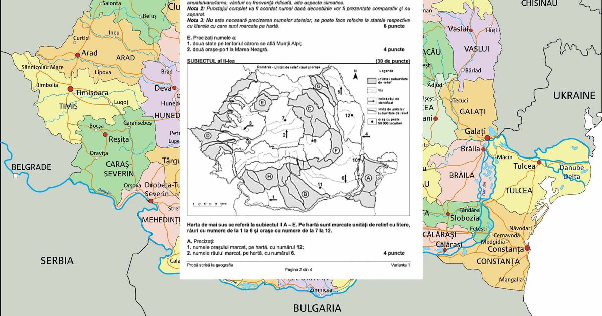 SUBIECTE și BAREM Geografie BAC 2023. Ministerul Educației a publicat ...