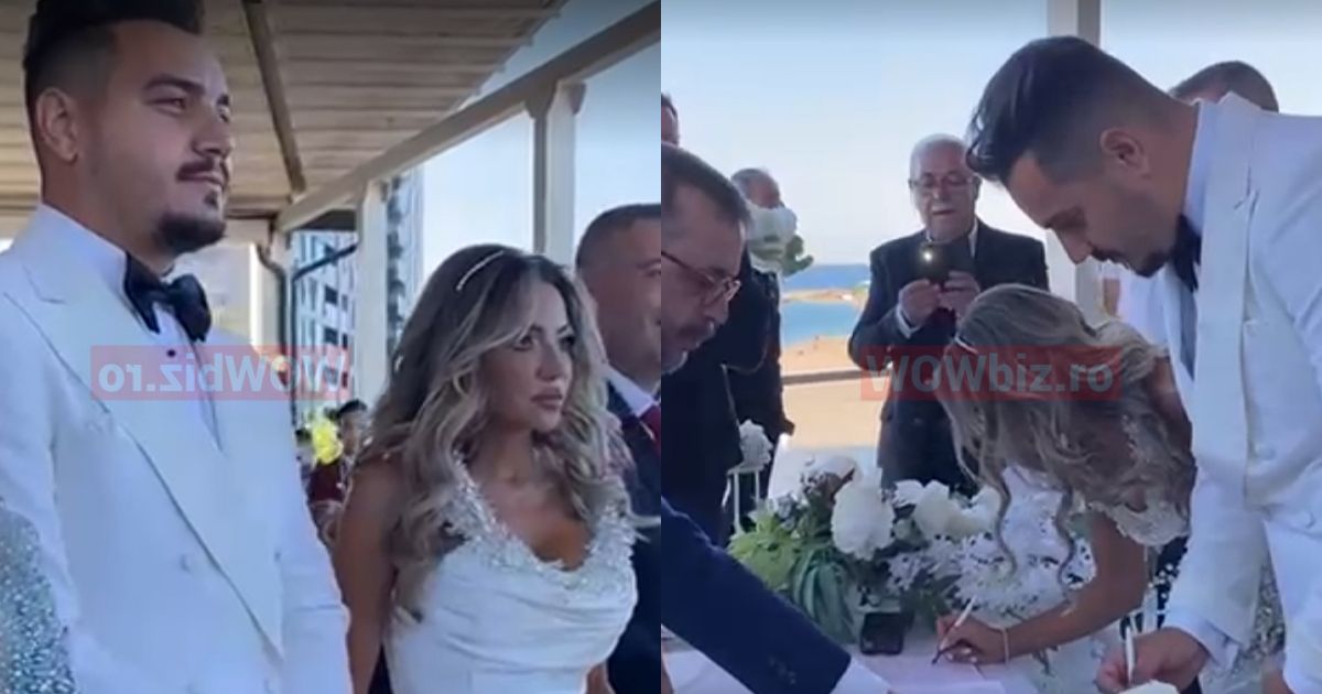 Momentul emoționant în care Bursucu și Andreea au spus „Da” în fața ...