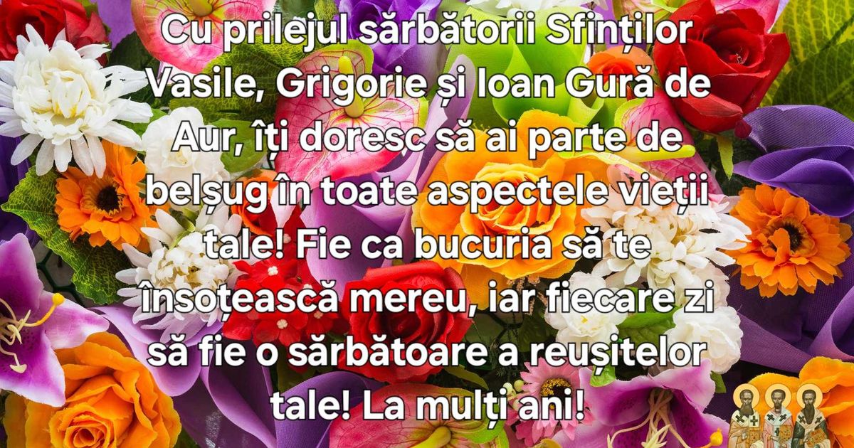 Urări de „La mulți ani” la sărbătoarea Sfinților Trei Ierarhi 2024 ...