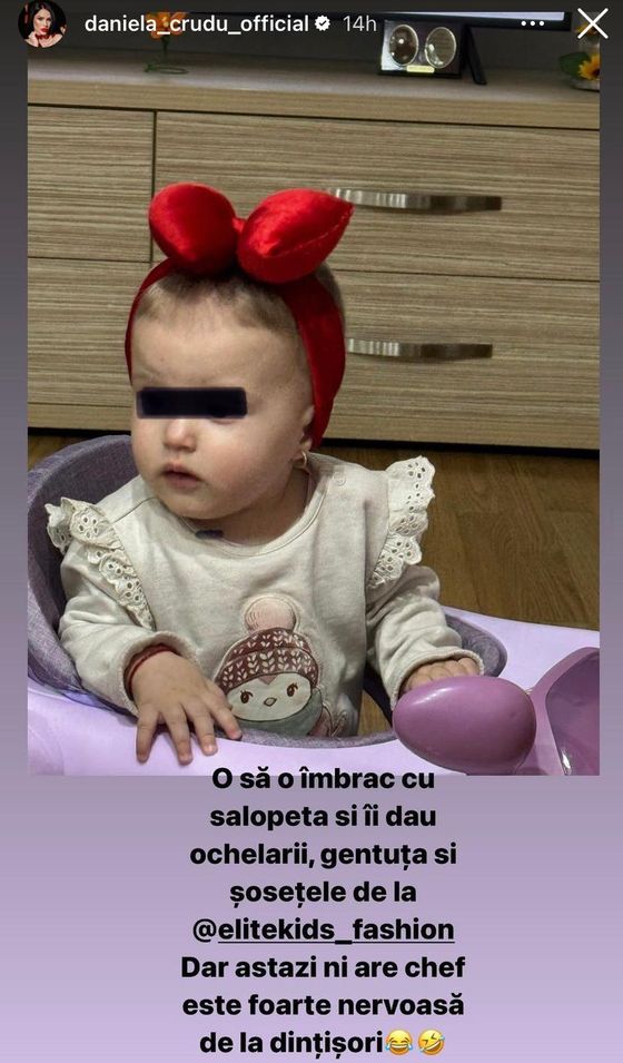 „Este nervoasă de la dințișori” Daniela Crudu, primele imagini cu chipul fetiței ei, în toată ...