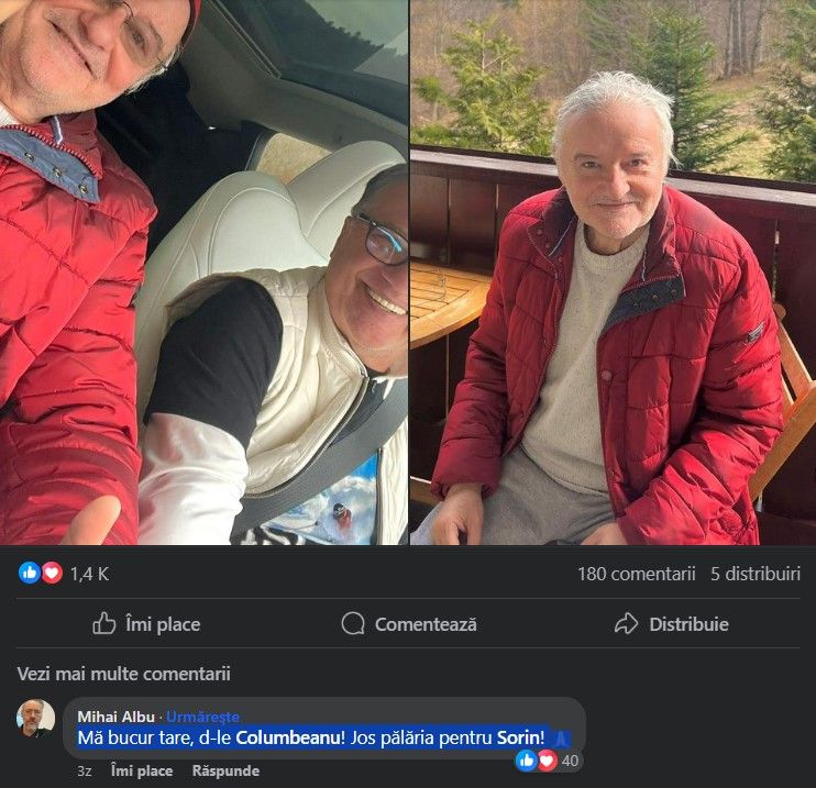 Mihai Albu, mesaj public pentru Irinel Columbeanu! Nu s-a ferit să-i ...