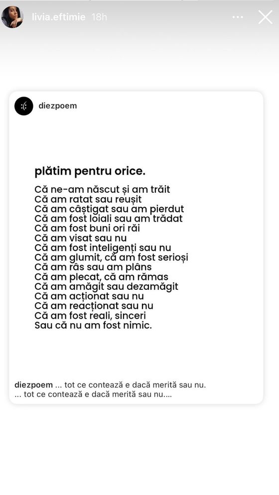 „Plătim pentru orice” Livia regretă că l-a înșelat pe Cătălin Bordea?! Ce mesaj a transmis la ...