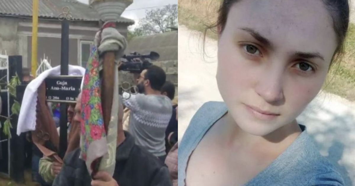 Imaginile durerii de la înmormântarea Anei Maria, fata de 19 ani ucisă ...