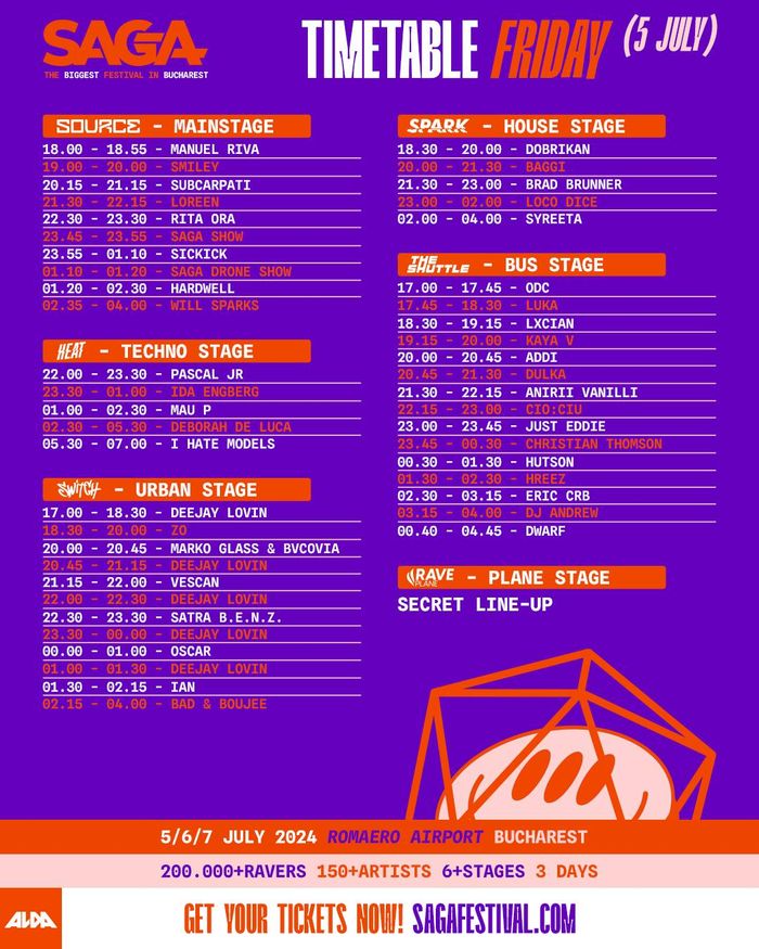 SAGA festival 2024. Line-up și programul pe zile. Vezi la ce oră cântă Nicki Minaj - WOWbiz.ro