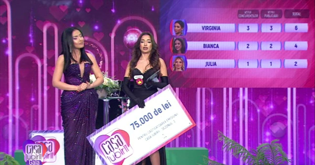 Virginia, marea câștigătoare a sezonului 3 „Casa iubirii”! A izbucnit ...