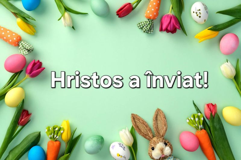 Felicitări de Paște 2025. Poze cu text și mesaje cu „Hristos a înviat ...