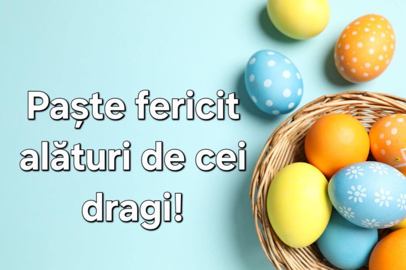 Felicitări de Paște 2025. Poze cu text și mesaje cu „Hristos a înviat ...