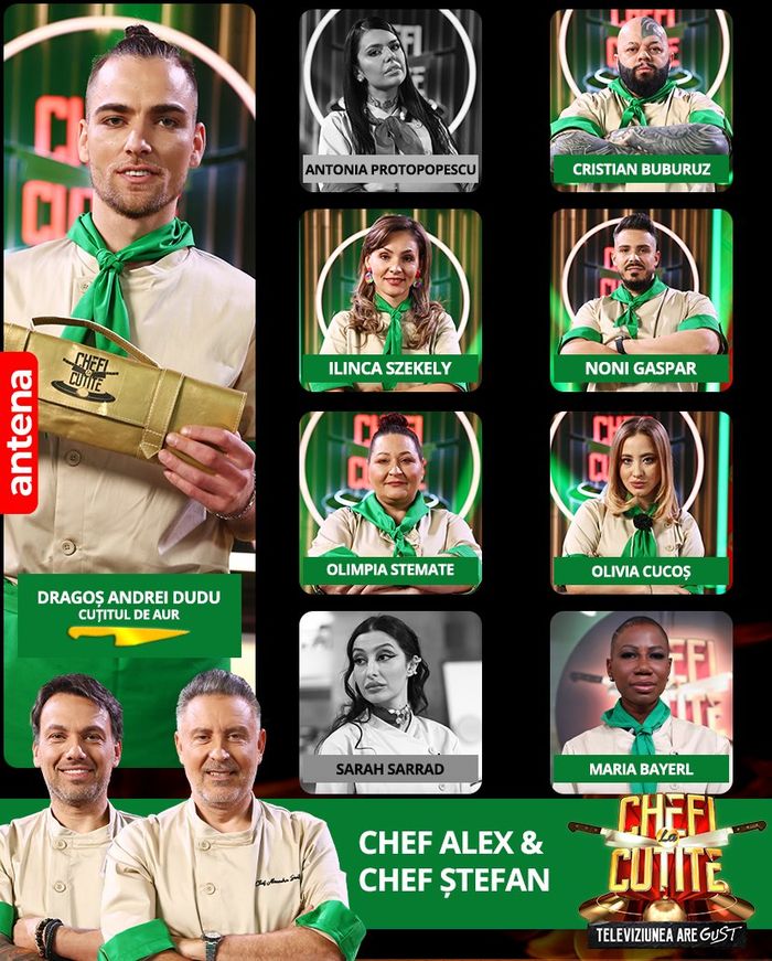 Cine sunt concurenții din echipa verde de la Chefi la cuțite 2025. Ștefan Popescu și Alexandru ...