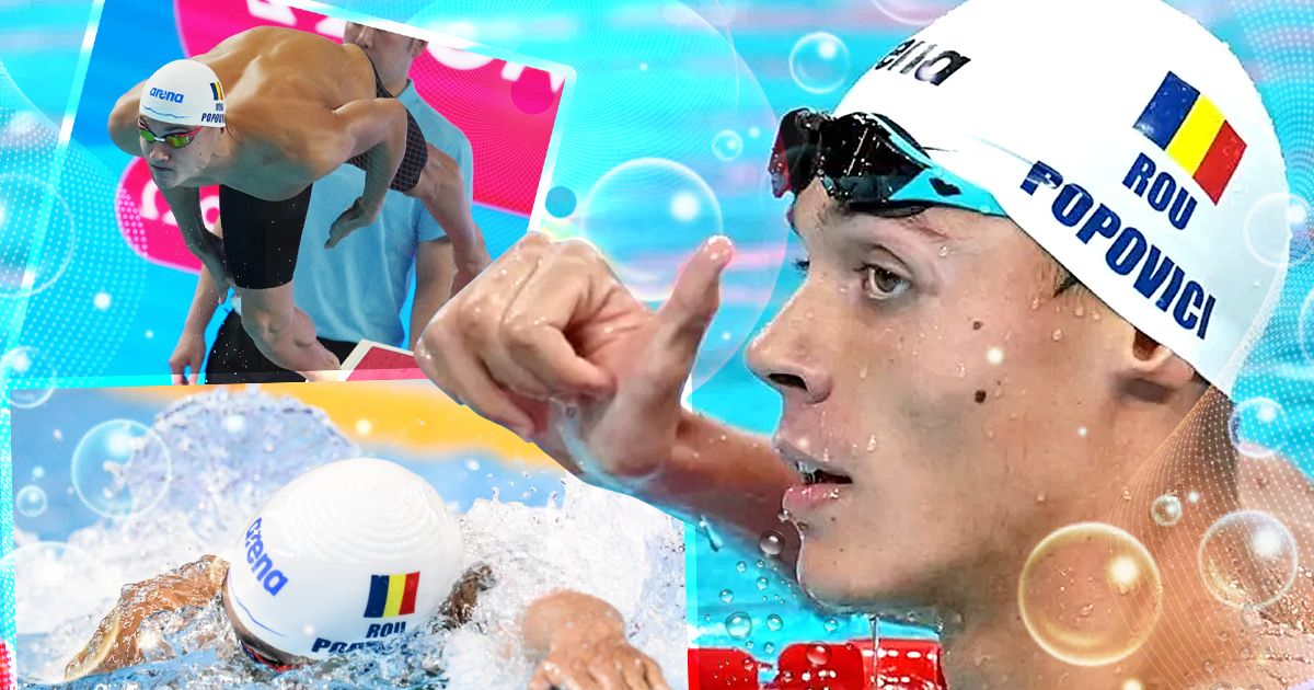 David Popovici, din nou campion mondial! A câștigat aurul în finala probei de 100 metri liber ...