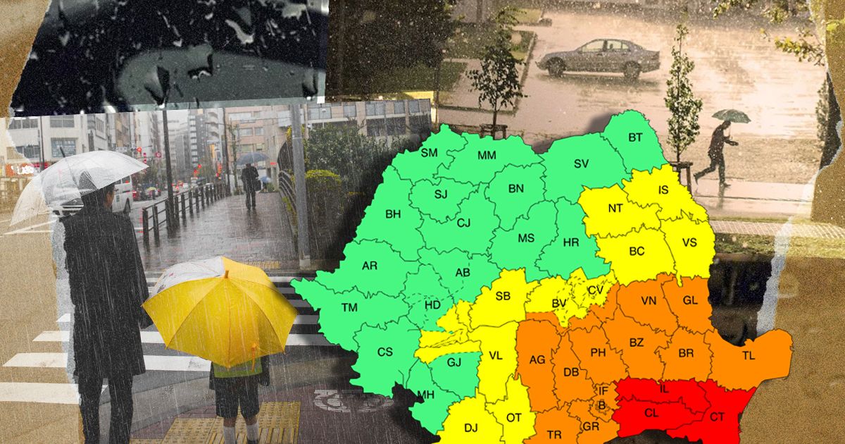 Va ploua în câteva ore cât pentru 2 luni! ANM a emis un nou cod roșu de ...