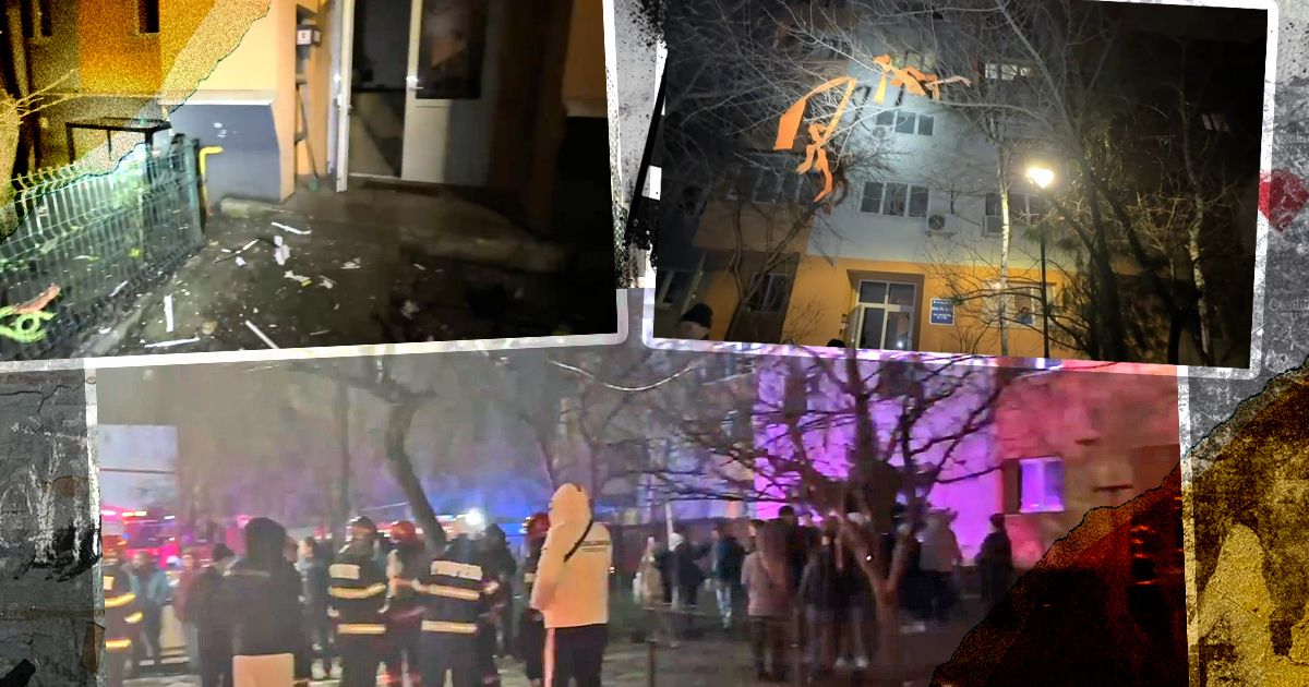 Explozie puternică într-un bloc din Chitila: doi răniți și zeci de ...