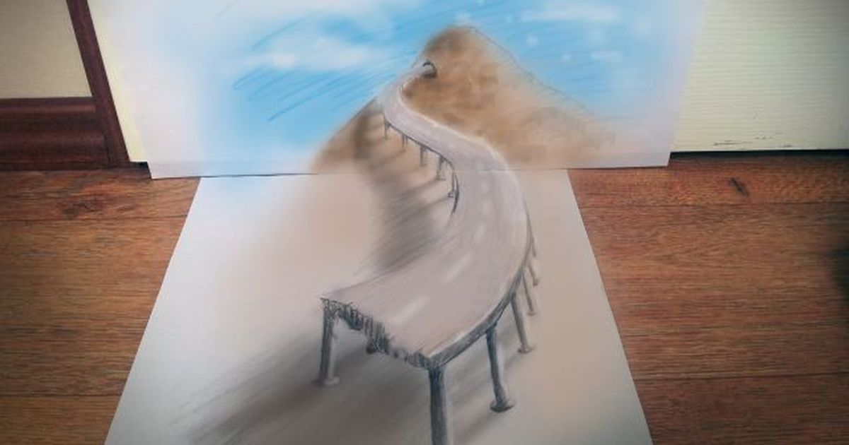 Un olandez realizeaza cele mai tari desene 3D pe hartie! Da-l pe ...
