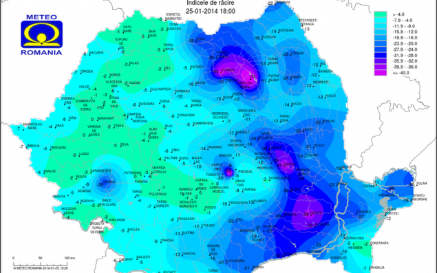 Temperatura record! Vezi unde s-au resimtit -50 de grade in Romania ...