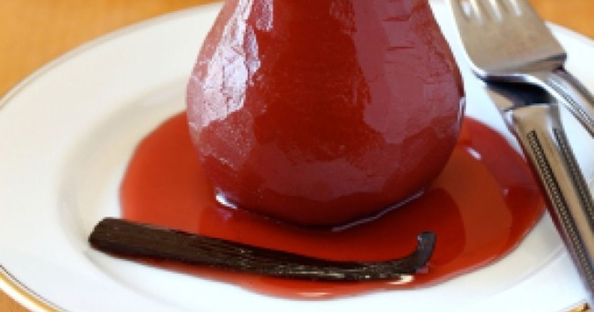 Reteta perfecta pentru Valentine's Day! Pere in vin rosu cu vanilie si ...