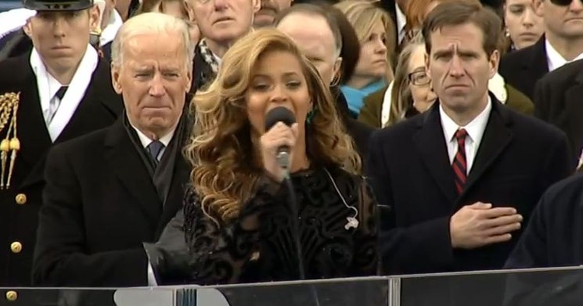 Beyonce a cantat imnul Americii la ceremonia de inaugurare ...