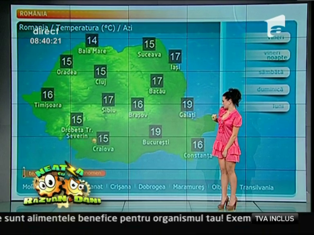 VIDEO A tras intruna de rochie in timp ce prezenta VREMEA! "Daca eram ...