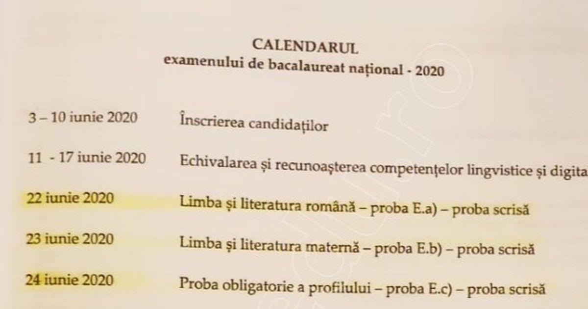 Înscrieri BAC 2020. Calendarul complet pentru Bacalaureat 2020 - WOWBiz