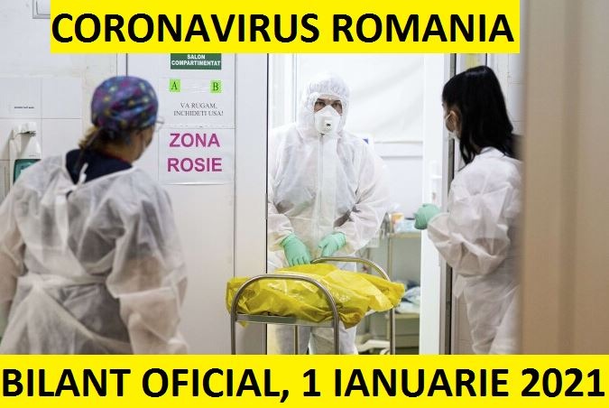 Coronavirus in Romania, 1 ianuarie 2021. Peste 1.100 de pacienți infectati cu COVID-19 sunt în ...