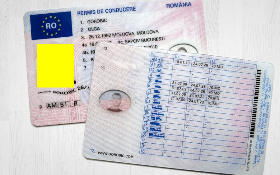 Legenda permisului auto: ce înseamnă fiecare din punctele și elemente prezente pe față și pe ...