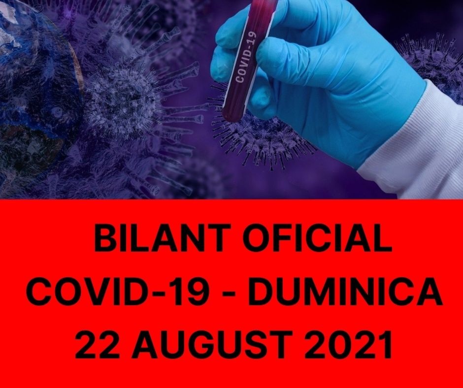 BILANȚ coronavirus 22 august 2021. Creste ingrijorator numarul pacientilor infectati cu noul ...