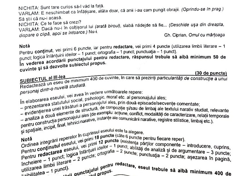 Update BAC 2024 proba scrisă la Limba și literatura română: Ce subiecte ...