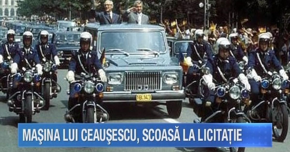 Masina Aro, folosita de Nicolae Ceausescu, este scoasa la licitatie de ...
