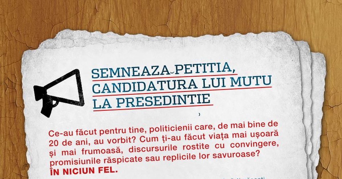 Semneaza Petitia, candidatura lui Mutu la Presedintie! - Kanal D Romania