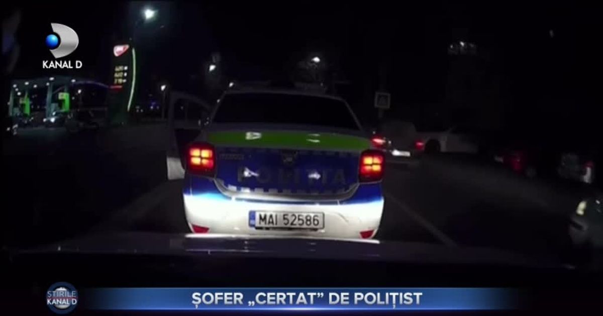 Sofer, certat de politist - Stirile Kanal D