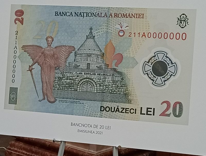 Așa arată noua bancnotă de 20 de lei, cu Ecaterina Teodoroiu. Primele ...