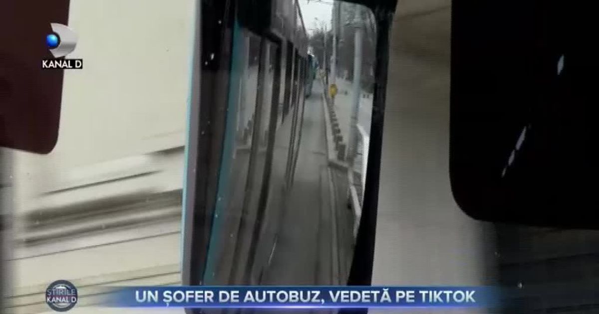 Un șofer de autobuz - vedetă pe Tiktok - Stirile Kanal D