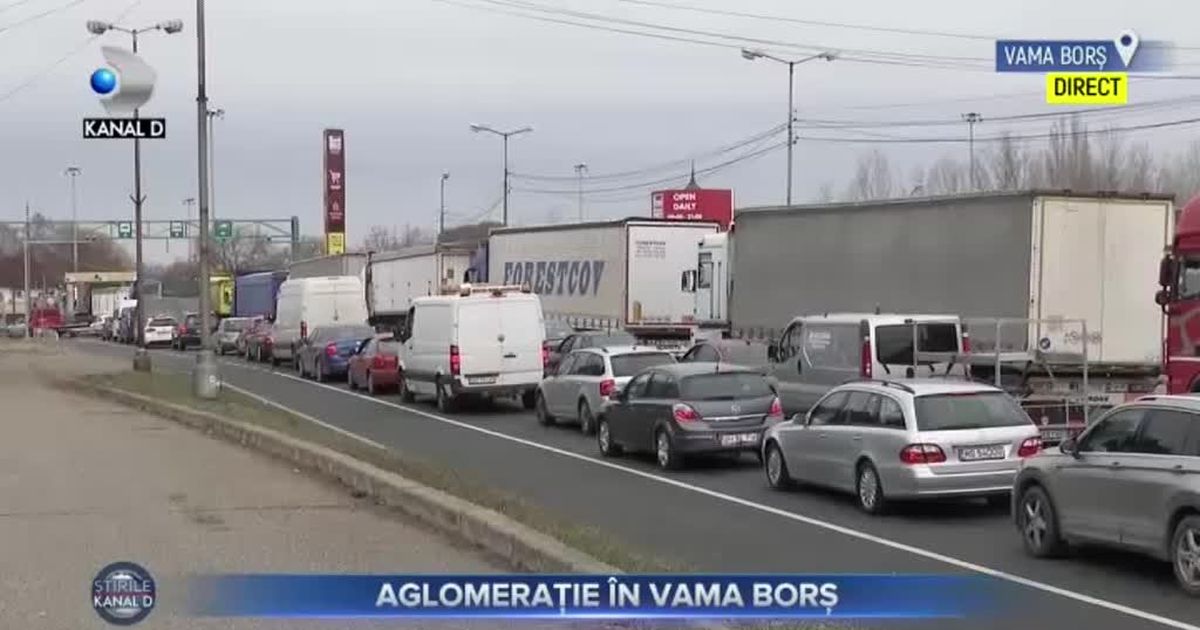 Aglomerație în Vama Borș - Stirile Kanal D