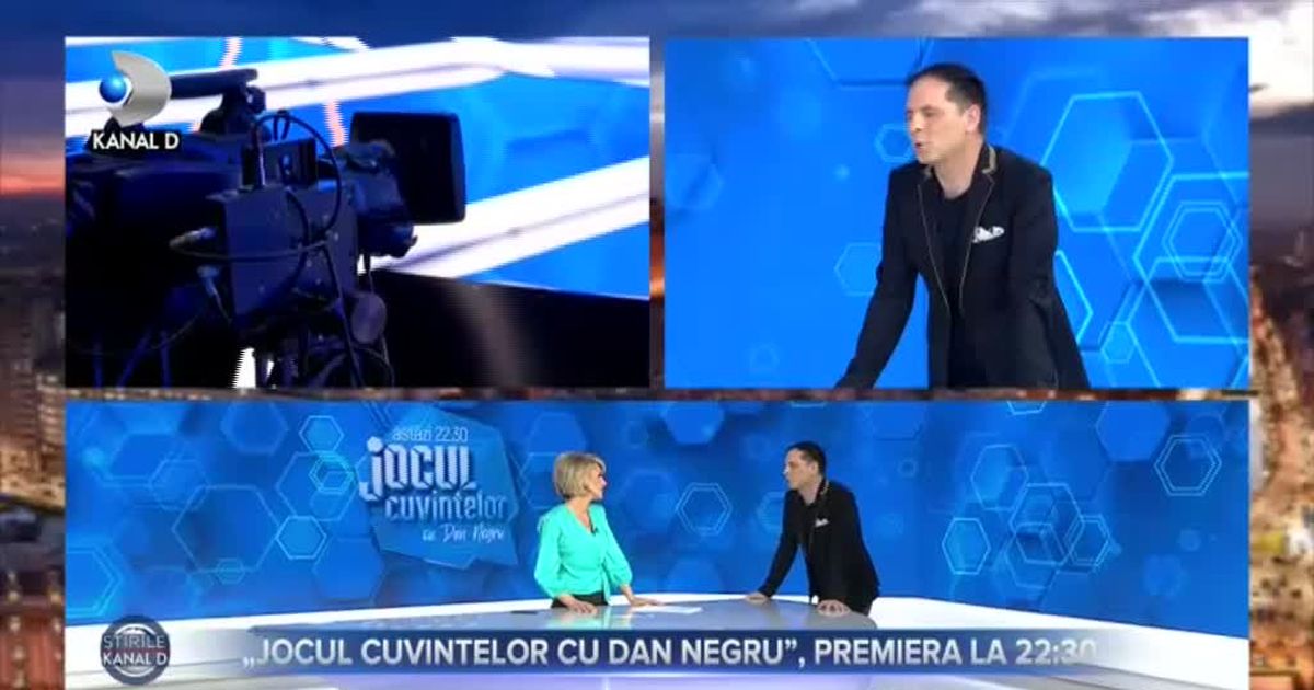 ”Jocul cuvintelor cu Dan Negru”, premiera la 22.30 - Stirile Kanal D
