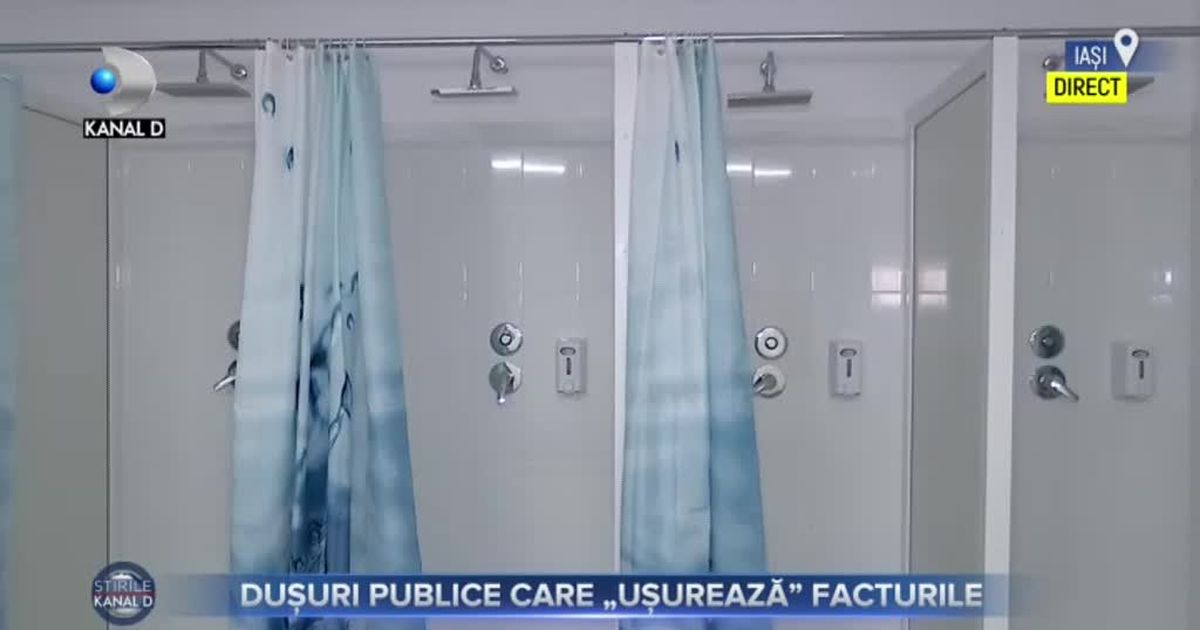 Dușuri publice care ”ușurează” facturile - Stirile Kanal D