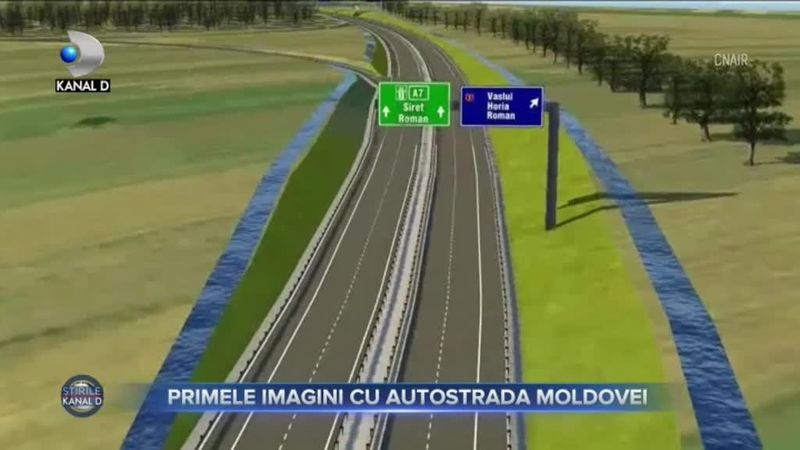 Primele imagini cu autostrada Moldovei - Stirile Kanal D