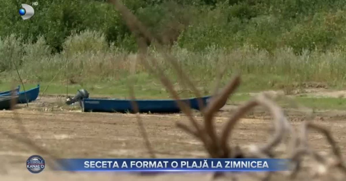 Seceta a format o plajă la Zimnicea - Stirile Kanal D
