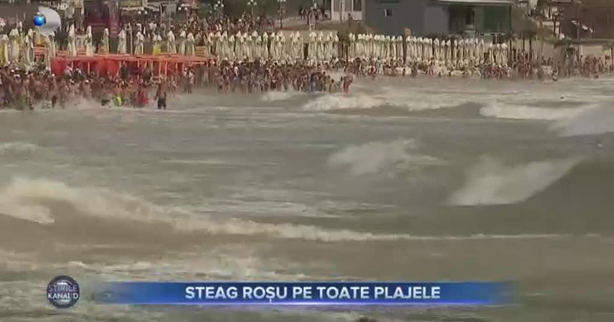 Steag rosu pe toate plajele - Stirile Kanal D