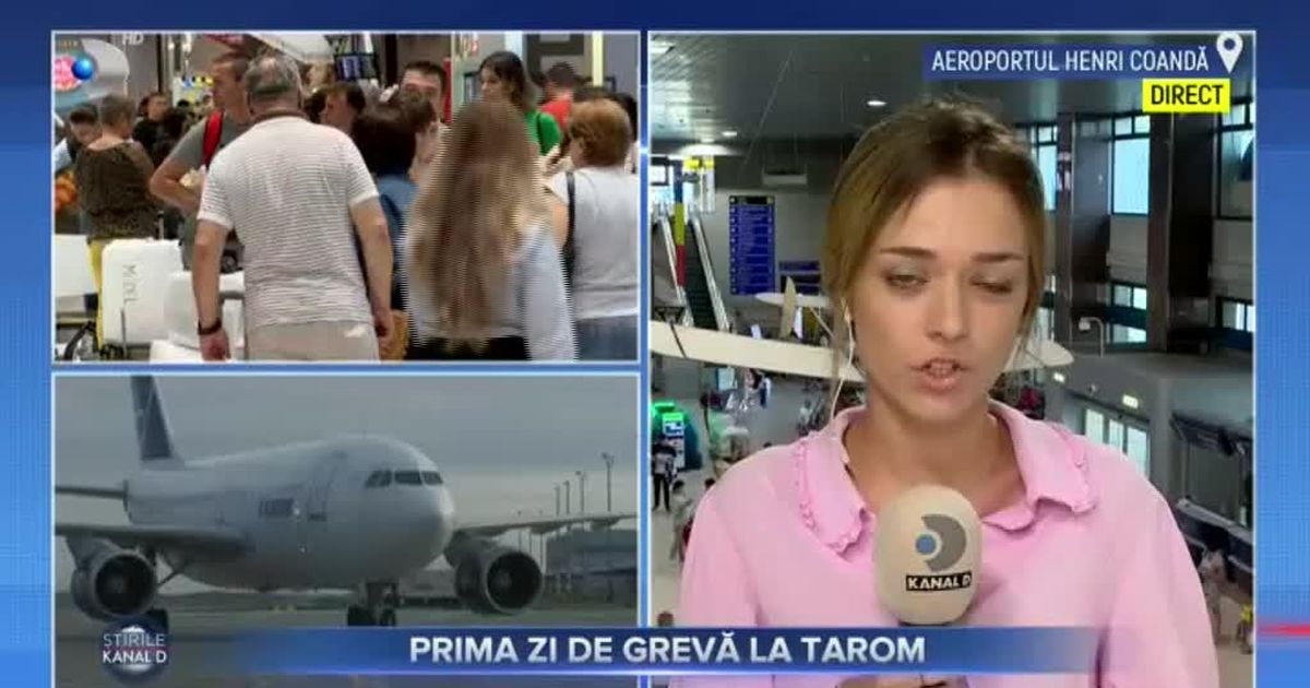 Prima zi de grevă la Tarom - Stirile Kanal D