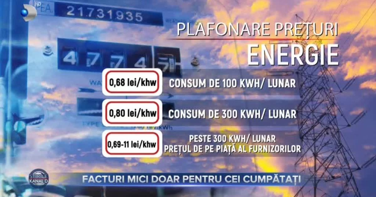 Facturi mici doar pentru cei cumpătați - Stirile Kanal D
