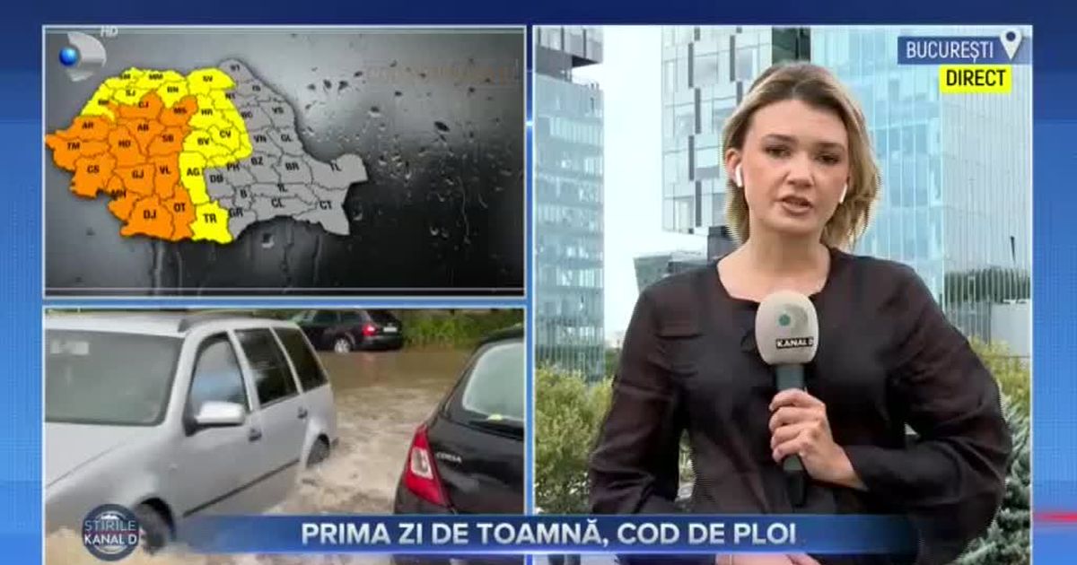 Prima zi de toamnă, cod de ploi - Stirile Kanal D