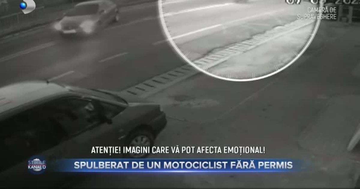 Spulberat de un motociclist fără permis - Stirile Kanal D