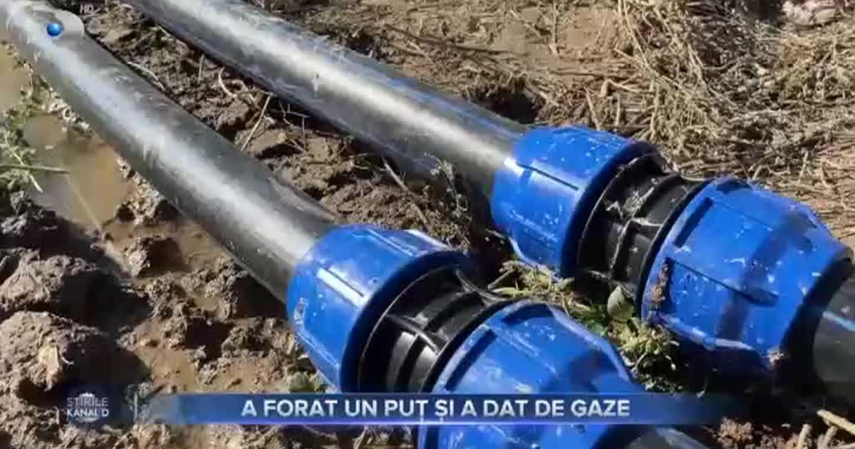 A forat un puț și a dat de gaze - Stirile Kanal D