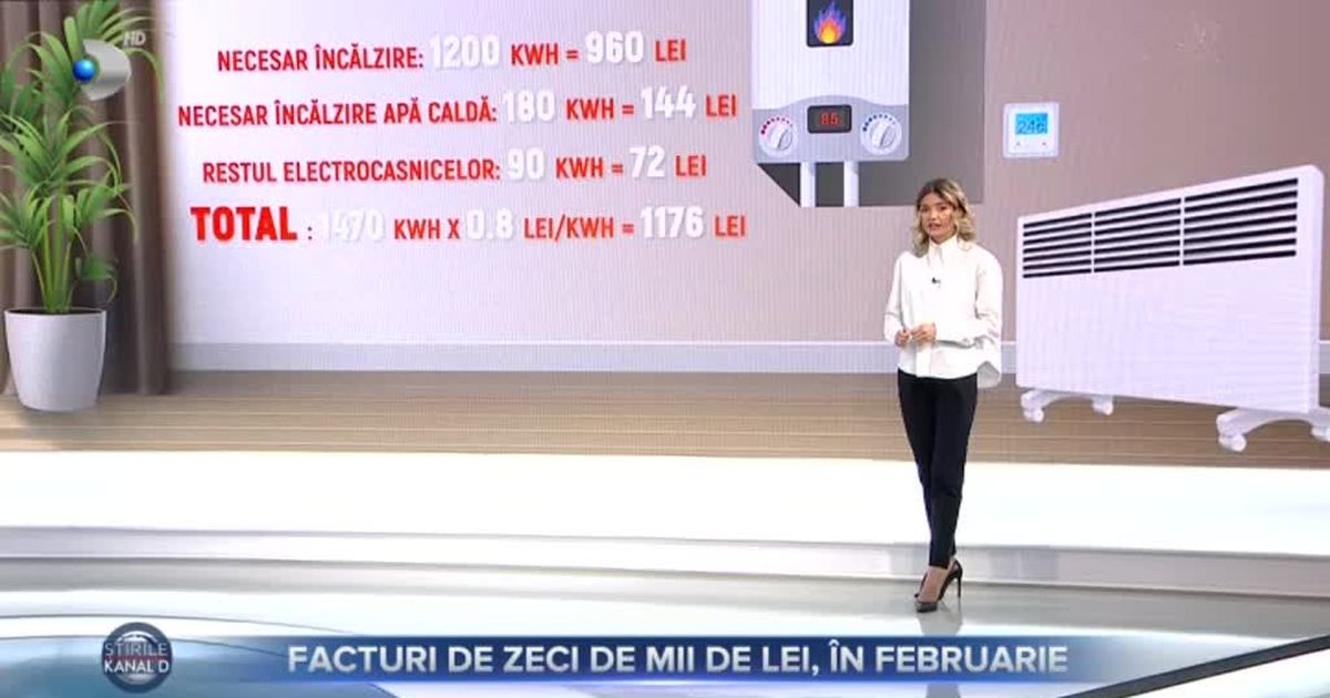 Facturi de zeci de mii de lei în Februarie - Stirile Kanal D