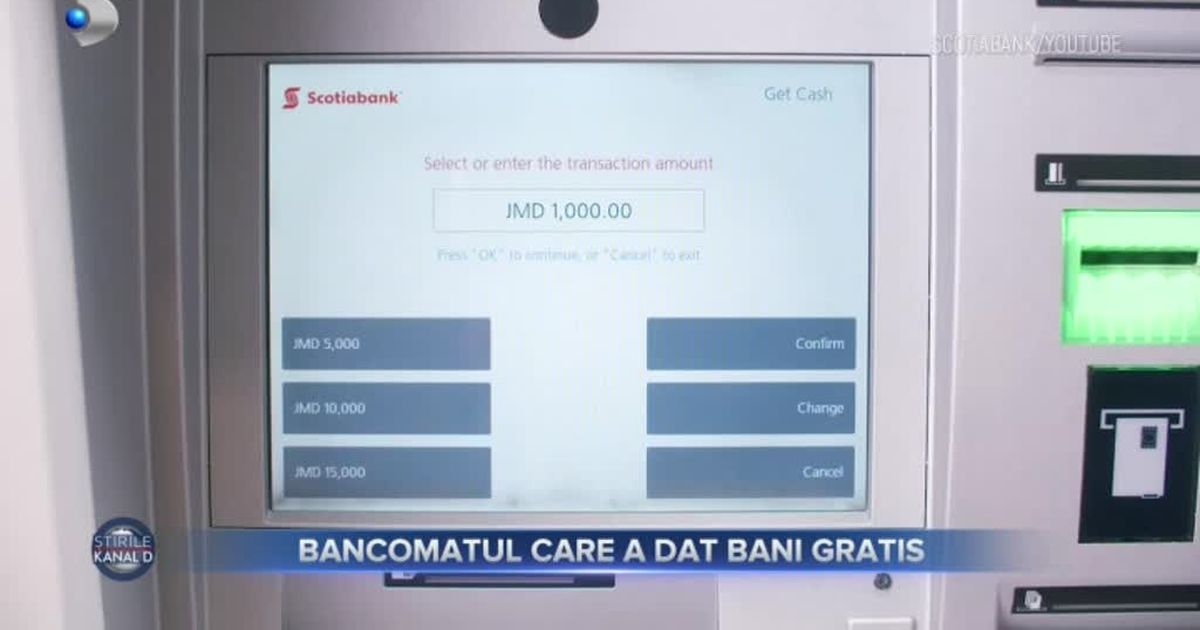Bancomatul care a dat bani gratis - Stirile Kanal D
